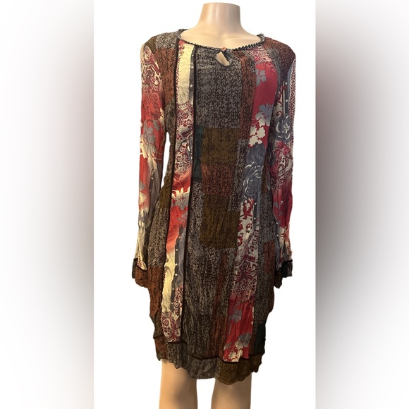 Vasana | Dresses | Vasna Dress Womens Hippie Chic Patchwork Shabby ...